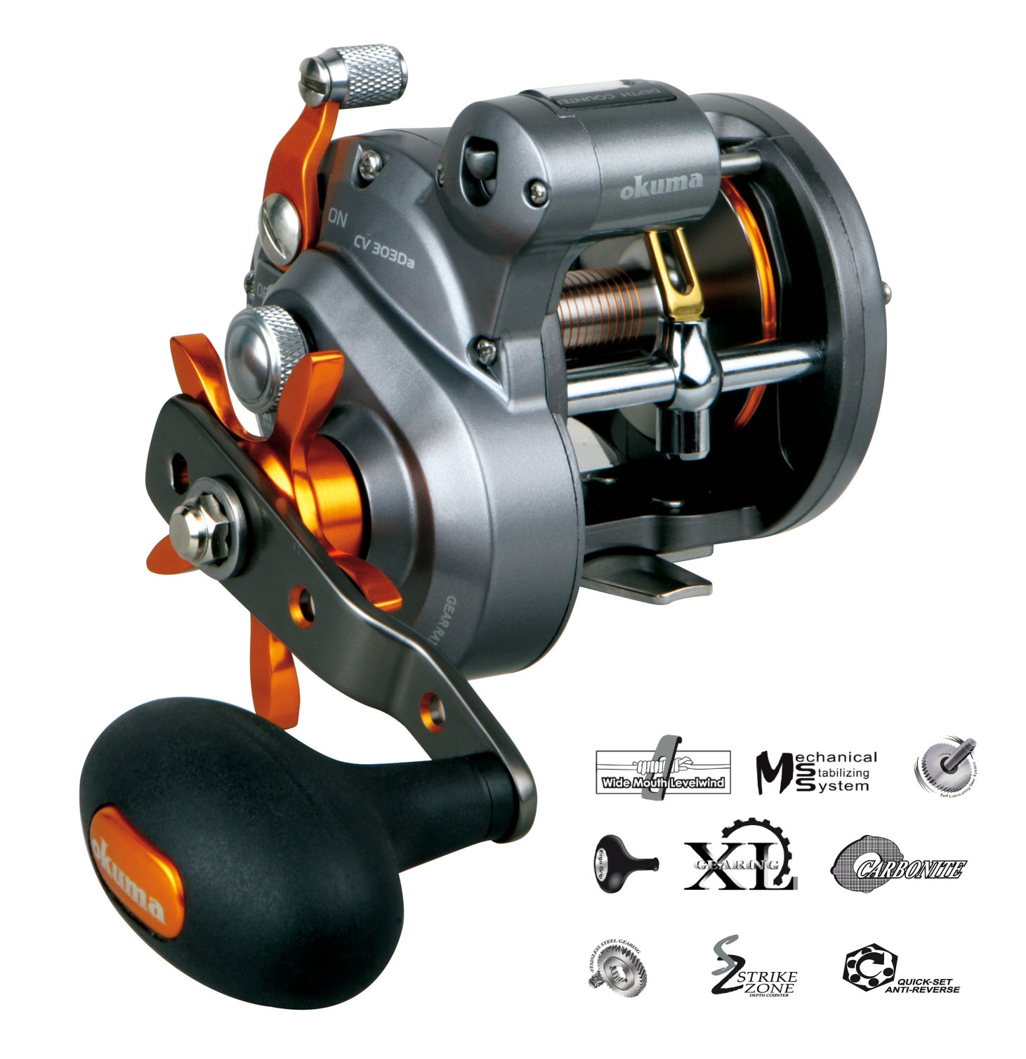 Okuma Coldwater Counter trolling CW 303D, 4.2:1, Trollingrulle ...